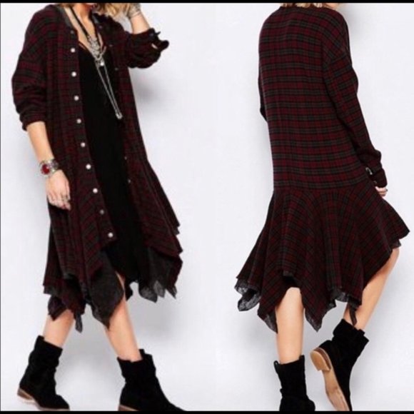 Free People | Dresses | Free People Tattered Hem Dress Jacket | Poshmark